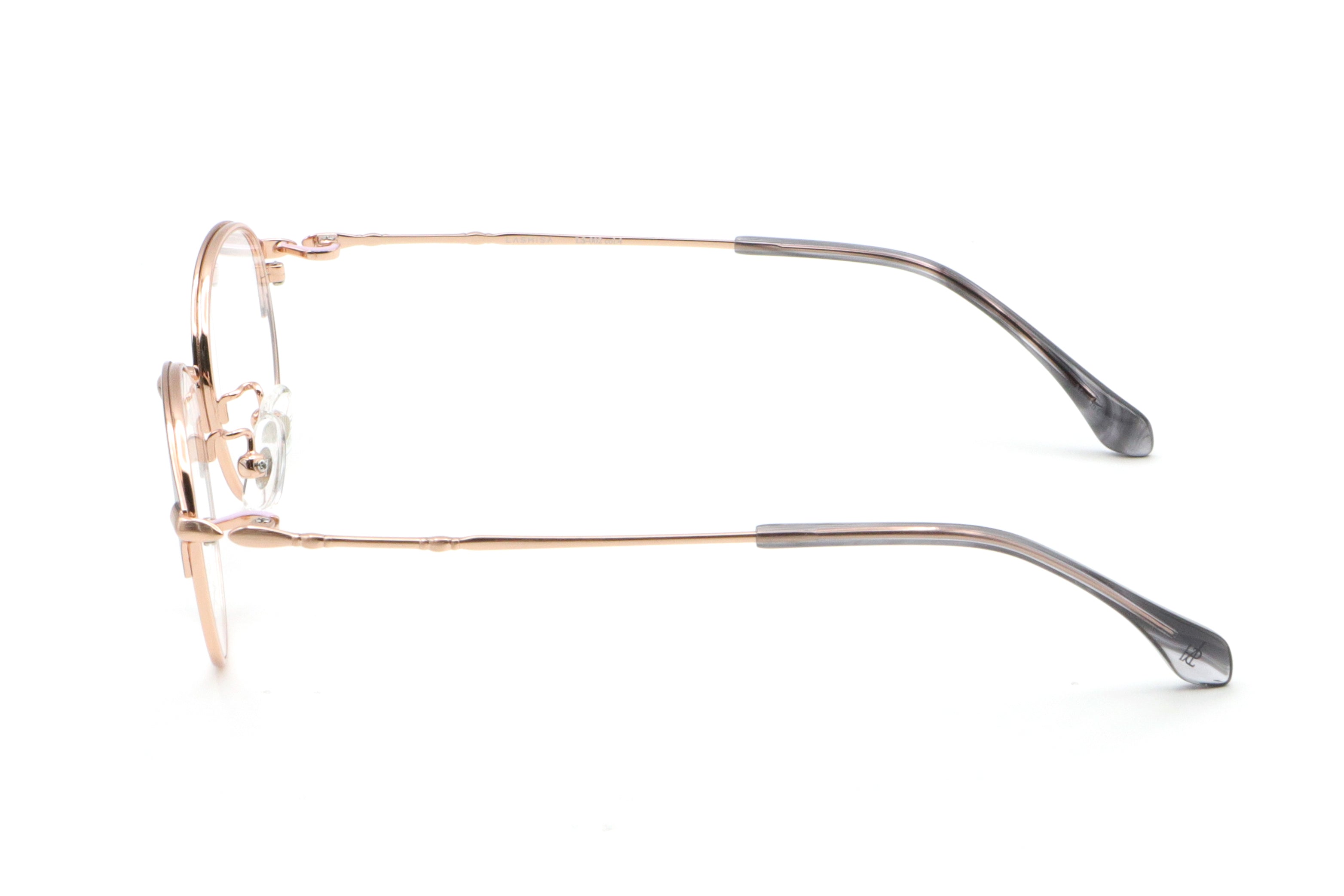 LASHISA(ラシサ) LS-002-4ブラックパール/ピンクゴールドシャーリング(48) – 武田メガネオンラインショップ