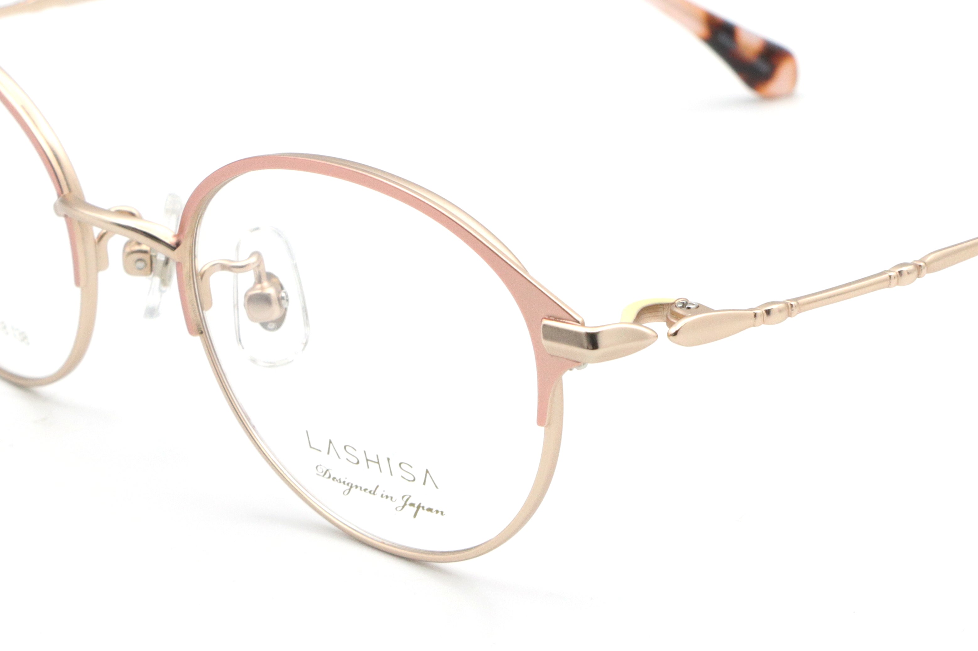 LASHISA(ラシサ) LS-002-1ライトピンク/ゴールドマット(48) – 武田メガネオンラインショップ