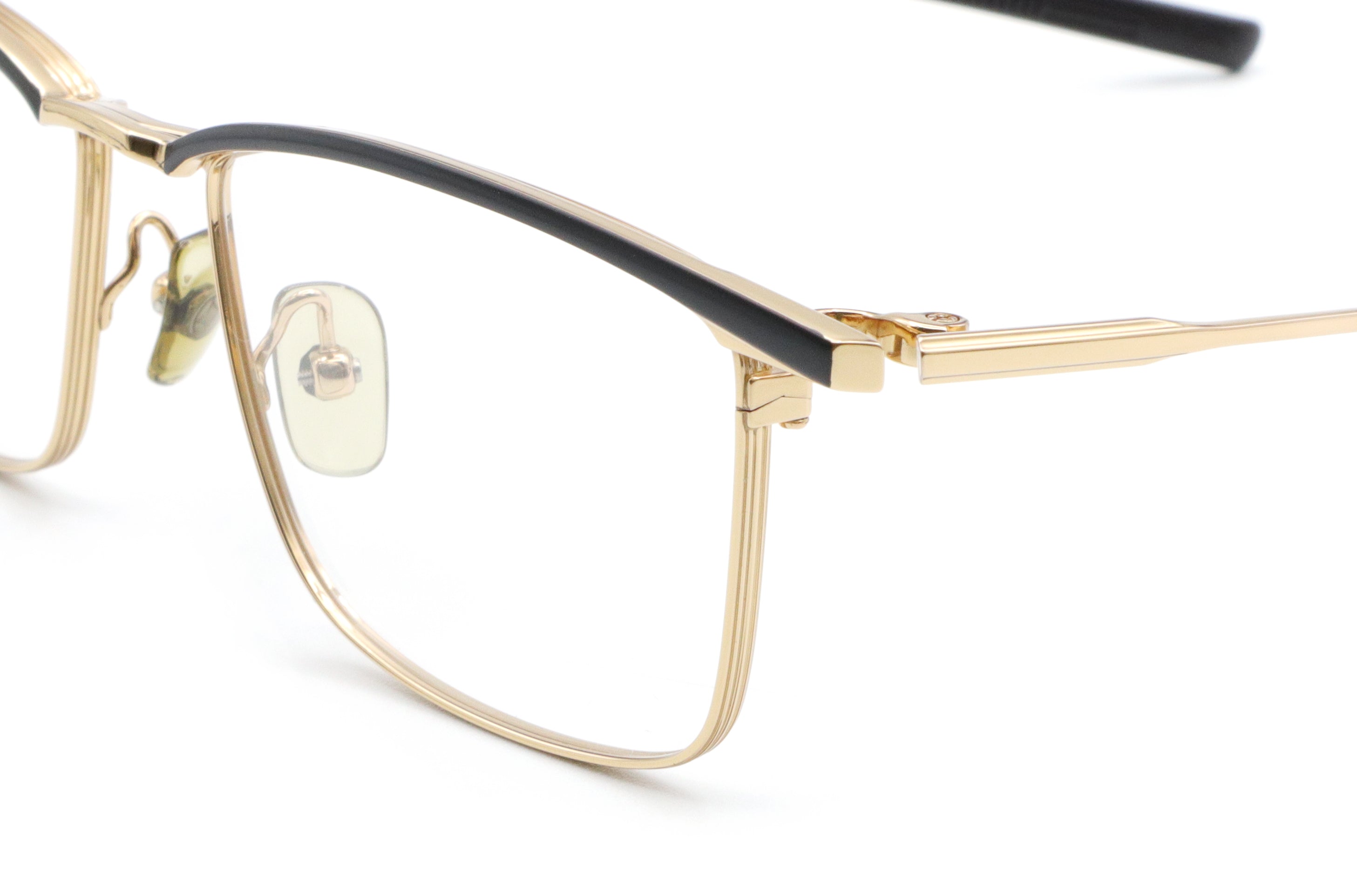 999.9(フォーナインズ) S-156T-1ゴールド/ダークブラウンマット(52) – 武田メガネオンラインショップ