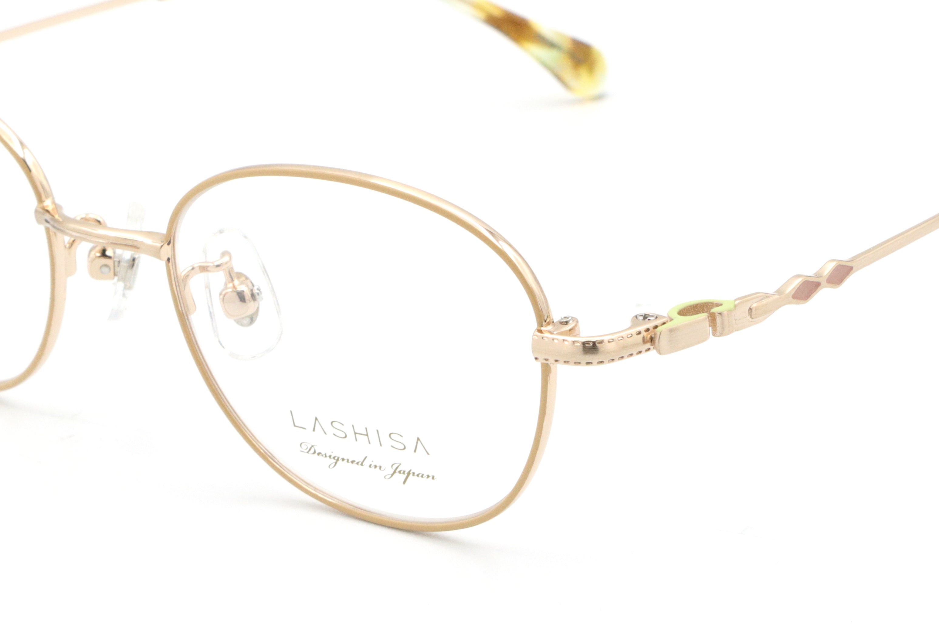LASHISA(ラシサ) LS-006-1ライトブラウン/ベージュゴールドシャーリング(47) – 武田メガネオンラインショップ