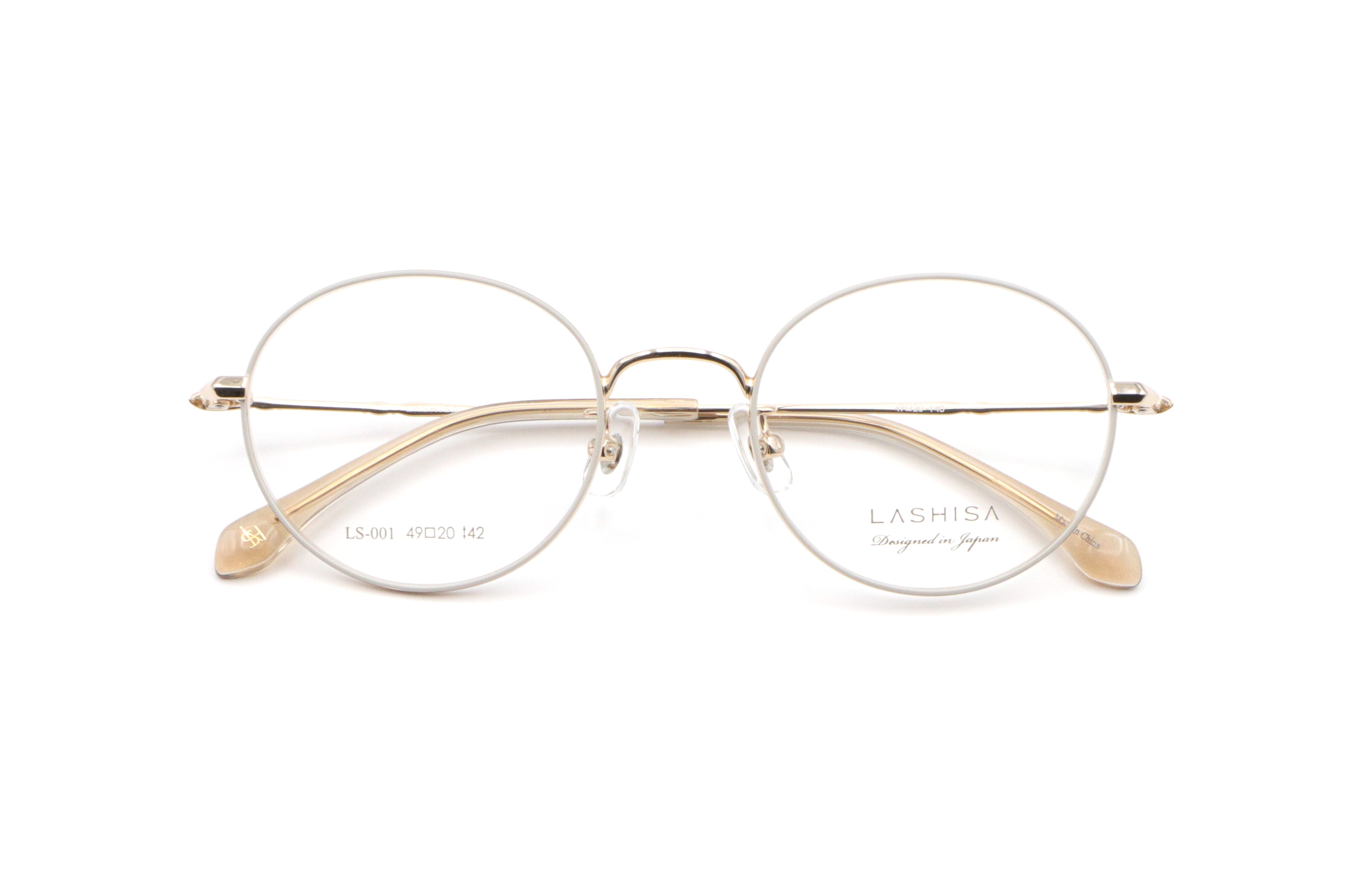 LASHISA(ラシサ) LS-001-1ライトグレー/ベージュゴールド(49) – 武田メガネオンラインショップ
